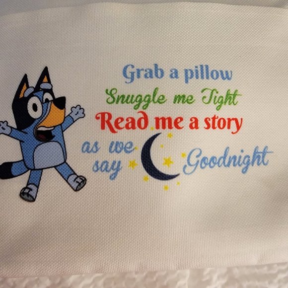 Bedding | Blue Dog Bluey A Pillow Snuggle Me Tight Read Me A Story As ...